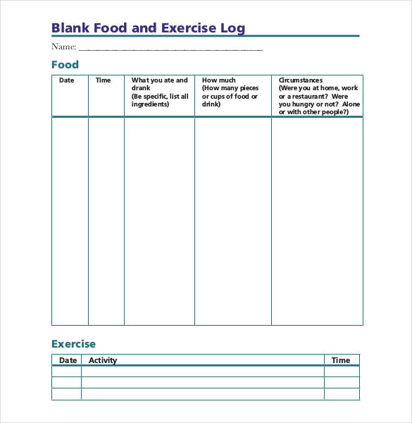 33+ Food Log Templates - DOC, PDF, Excel