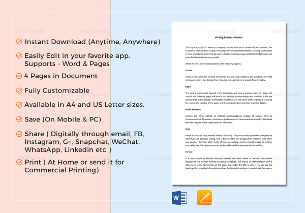 12+ Executive Memo Templates – Sample Word, Google Docs Format Download