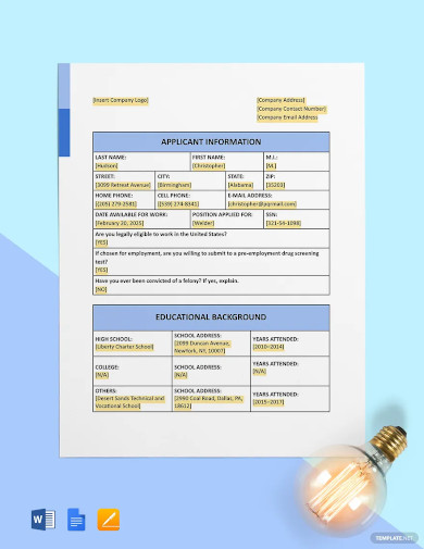 Application Form Template - 41+ Free Word, PDF Documents Download!