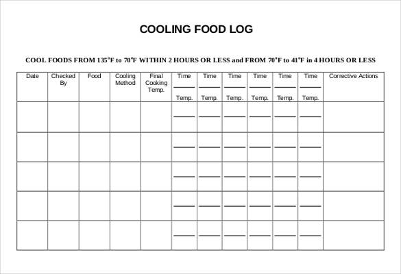 Food Log Templates 16 Free Word Excel PDF Formats