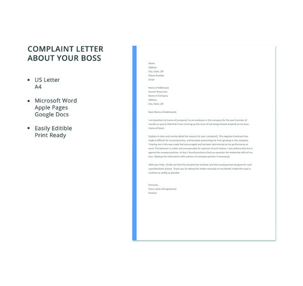 19+ Letter of Complaint Templates - DOC, PDF
