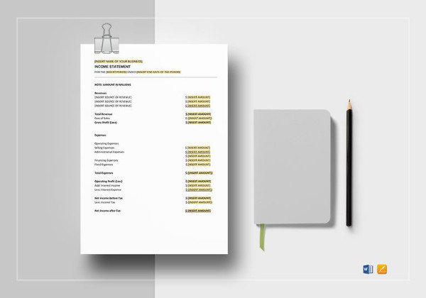 Income Statement Template - 25+ Free Word, Excel, PDF Documents Download