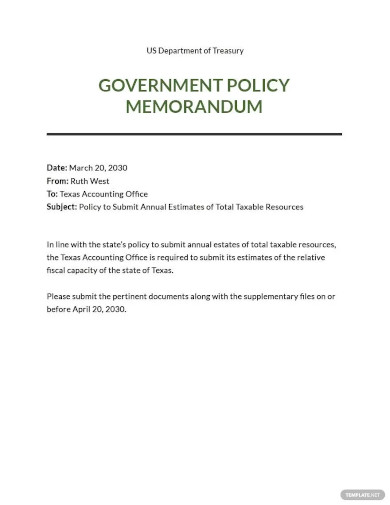 20+ Policy Memo Templates – Sample Word, Google Docs Format Download