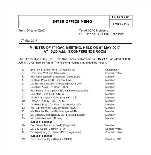 23+ Interoffice Memo Templates - Word, Google Docs, Apple Pages