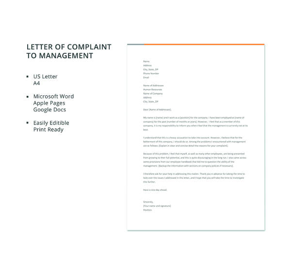 19+ Letter of Complaint Templates - DOC, PDF