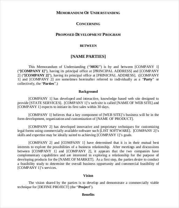 41+ Memorandum of understanding Templates - PDF, Google Docs