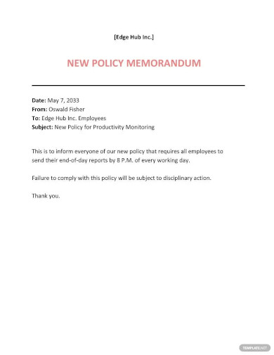 20+ Policy Memo Templates – Sample Word, Google Docs Format Download