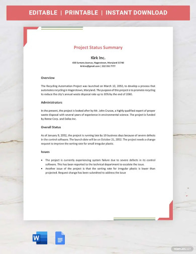 17+ Project Summary Templates - PDF, DOC