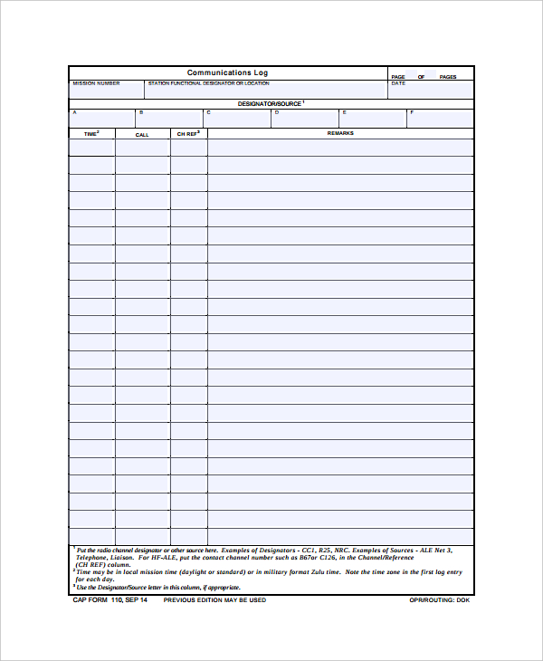 10+ Communication Log Template in Excel | Google Docs | Google Sheets ...