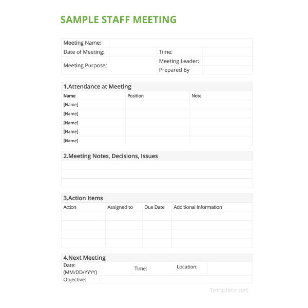 46+ Sample Minutes of Meeting Templates - DOC, PDF