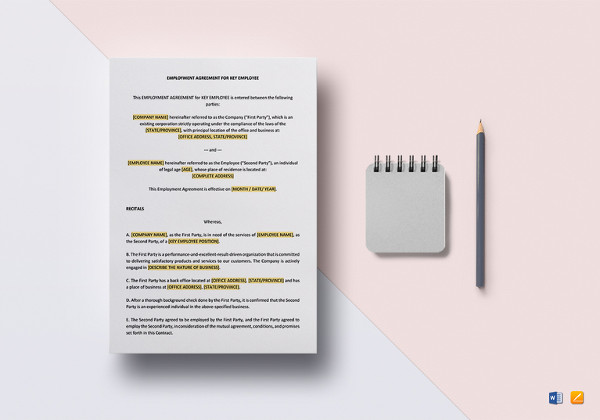 35+ Employment Agreement Templates – Word, PDF Format Download