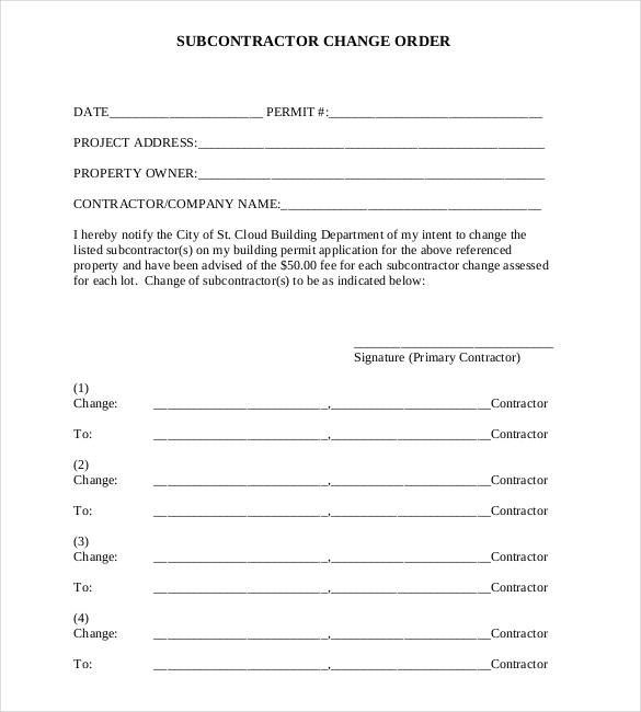 24+ Change Order Templates - Word, PDF, Google Docs