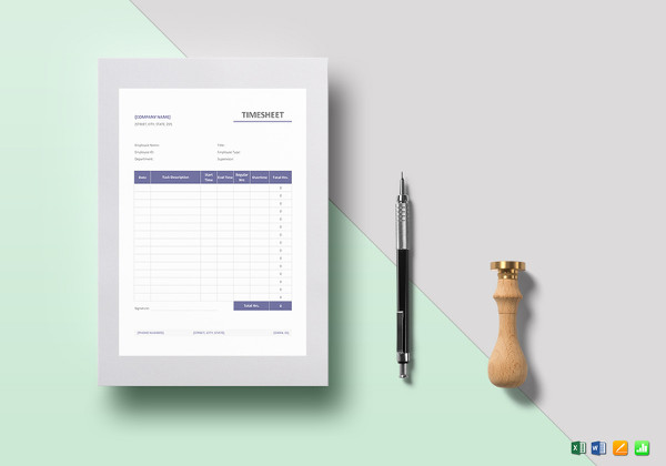 29+ Free Timesheet Templates – Free Sample, Example Format Download