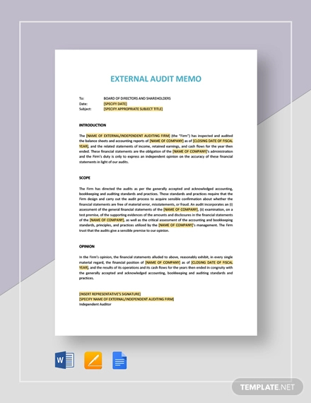 Audit Memo Template – 12+ Word, Excel, PDF Documents Download