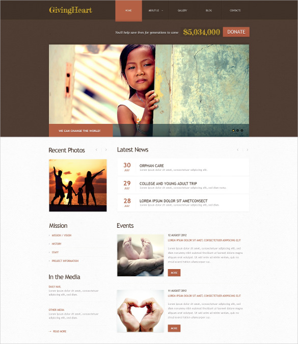 18+ Charity Blog Themes & Templates