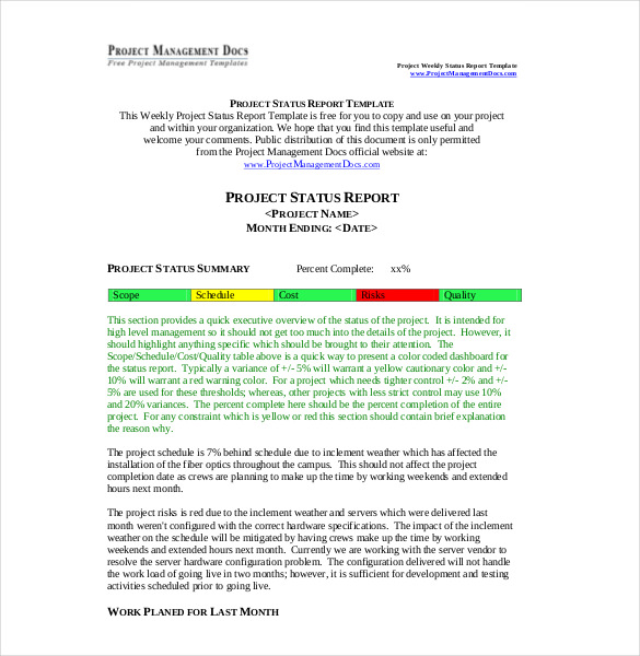 24+ Weekly Report Templates - DOC, Excel, PDF | Free & Premium Templates