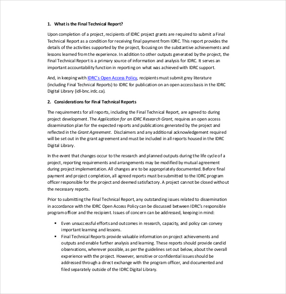 Free 10+ Technical Report Templates, Docs, PDF, Word