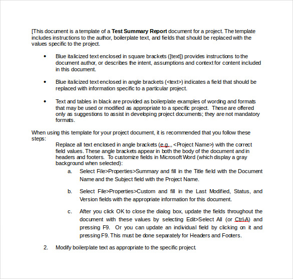 Summary Report Template 14 Free Word PDF Apple Pages Google Docs 