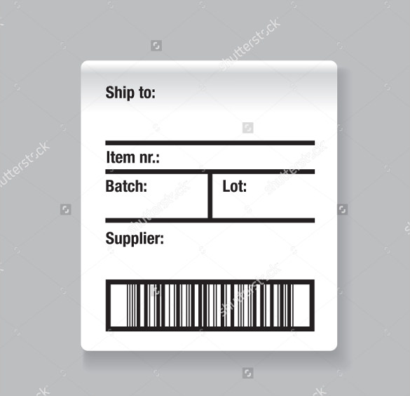 Shipping Label Word Template