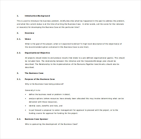 18+ Business Case Templates - PDF, DOC
