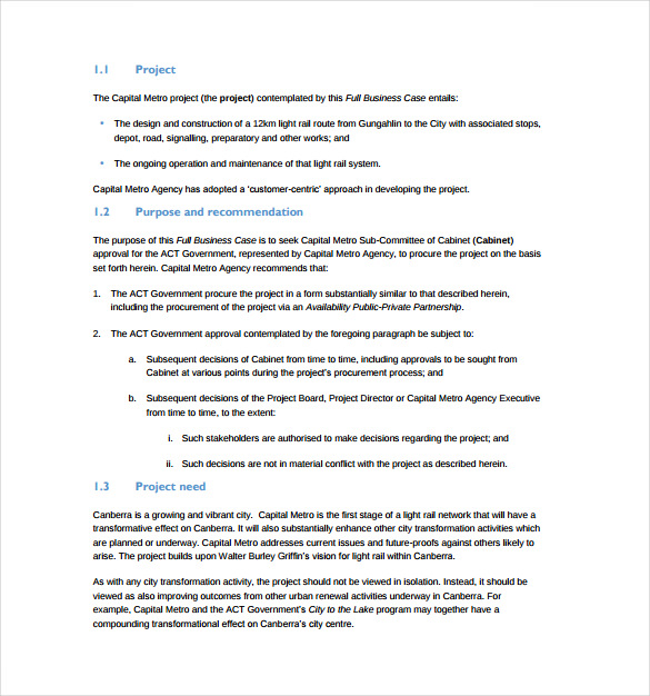 12 Business Case Templates Free Sample Example Format Download 