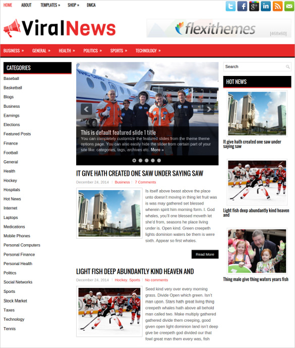 23+ News Blog Themes & Templates