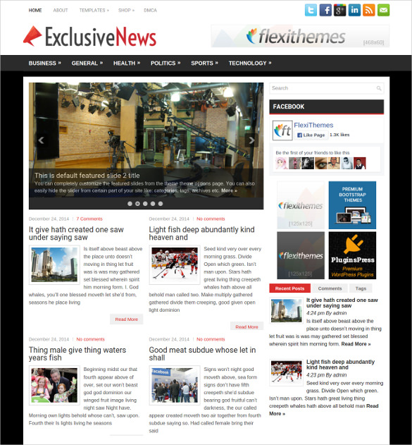 23+ News Blog Themes & Templates