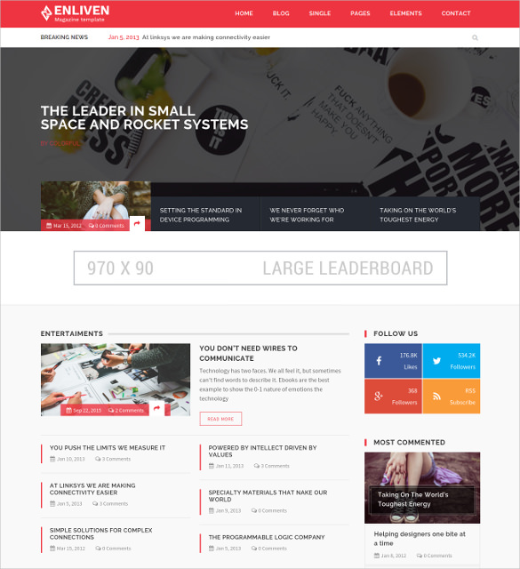 35+ Bootstrap Blog Themes & Templates