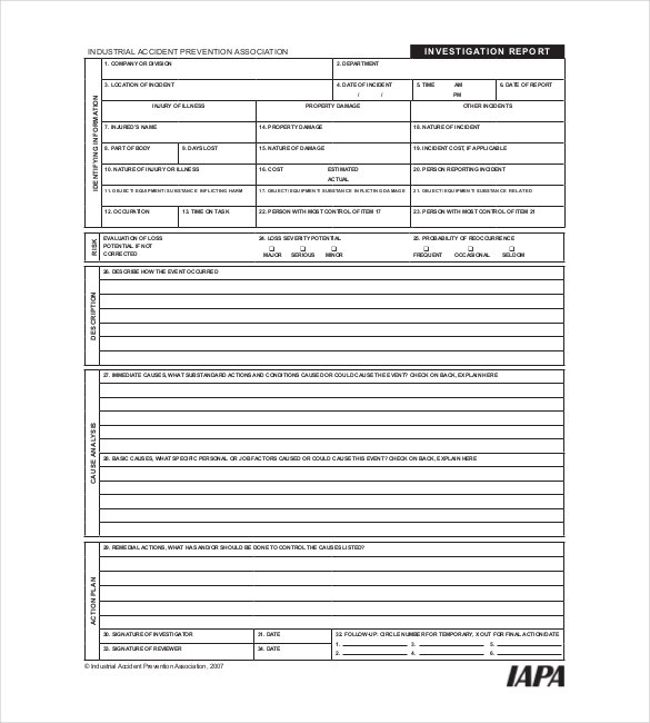 29+ Investigation Report Templates - Docs, PDF, Word, Pages