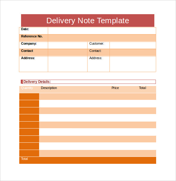 37+ Delivery Note Templates - PDF, Docs, Word