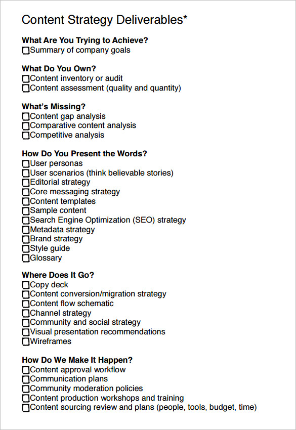 14 Content Strategy Templates PDF Word Excel 14 Content Strategy Templates PDF Word Excel