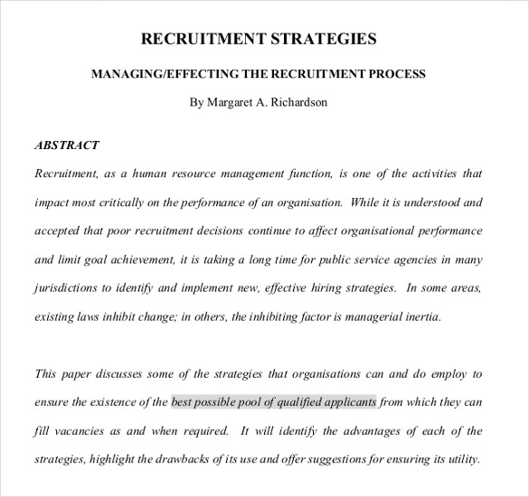 18+ Recruitment Strategy Templates in Docs | PDF | MS Word | Pages