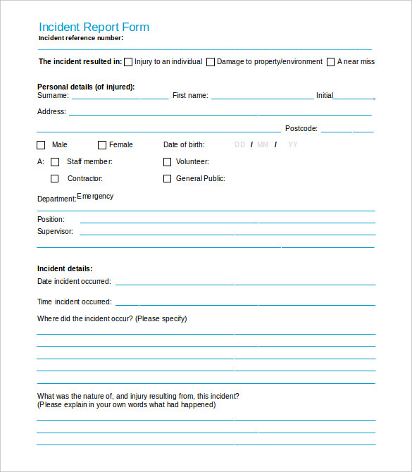 50+ Incident Report Templates - PDF, Docs, Apple Pages