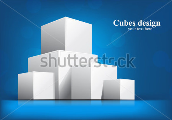 3D Cube Template - 16 + PSD, EPS Format Download