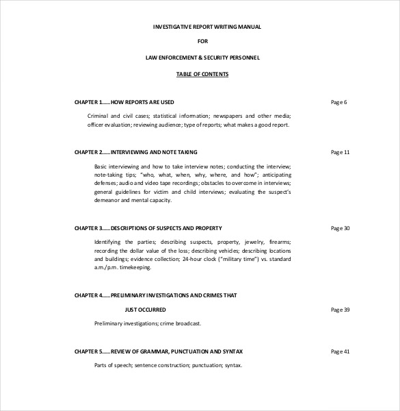 Sample Police Report Template - 11+ Free Word, PDF Documents Download