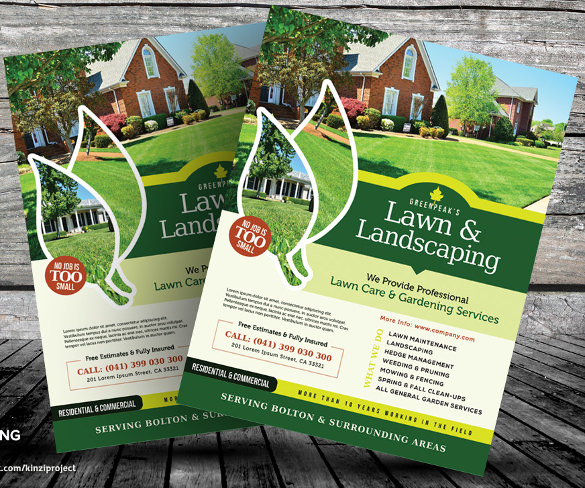 28 Lawn Care Flyers PSD AI Vector EPS