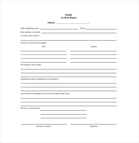 25+ Sample Accident Report Templates - Word, Docs, PDF, Pages