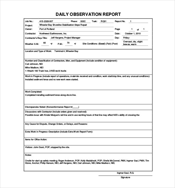 28+ Sample Daily Report Templates - Word, PDF, Apple Pages, Google Docs