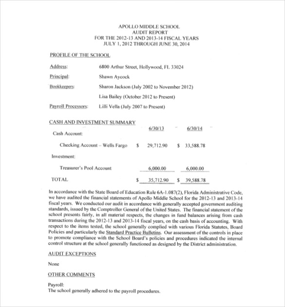 33+ Audit Report Templates - Sample PDF, Word Format Download