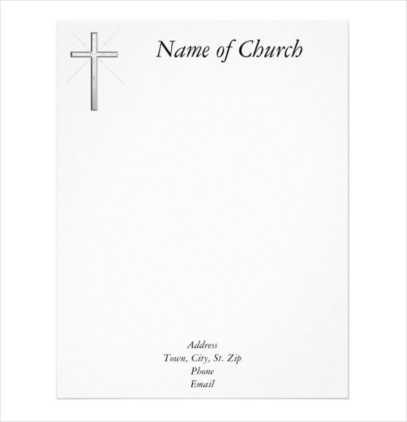 Examples Church Letterhead Template