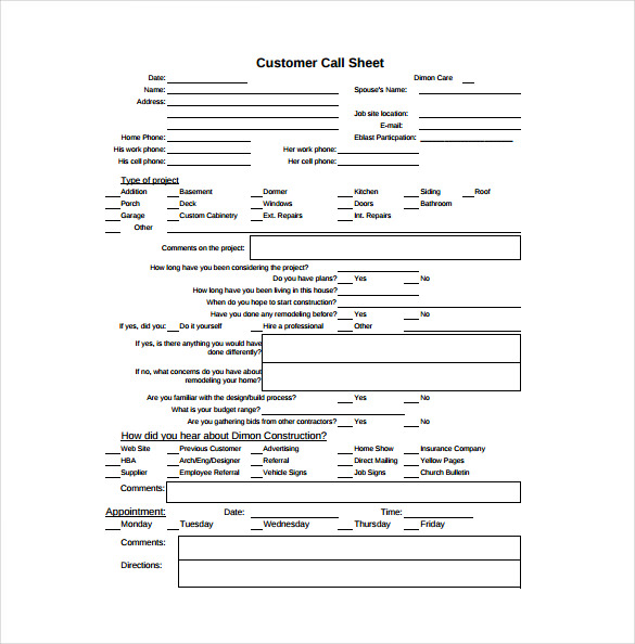 Call Sheet Template - 25+ Free Word, PDF Documents Download!