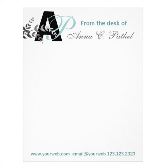 20+ Personal Letterhead Templates – Free Sample, Example Format Download