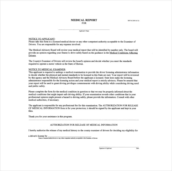 16 Medical Report Templates Free Sample Example Format Download