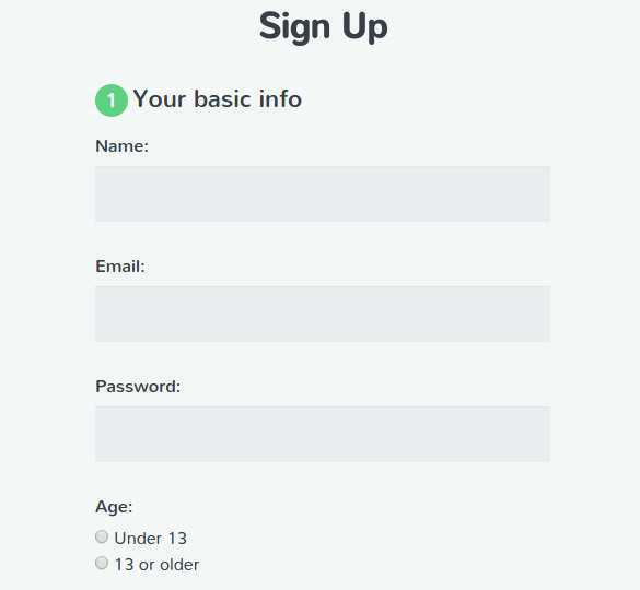  Html Signup Form Template For Your Needs