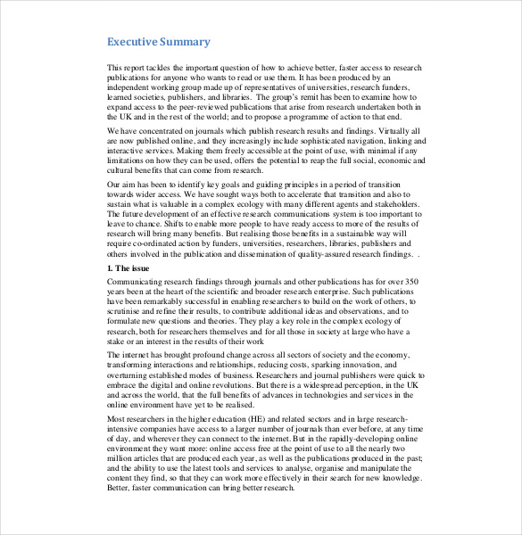 Executive Report Template - 15+ Free Sample, Example, Format Download ...