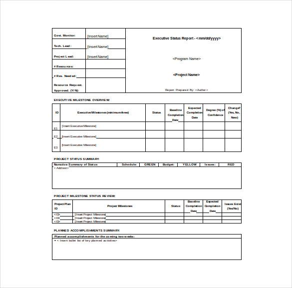 Executive Report Template - 15+ Free Sample, Example, Format Download ...