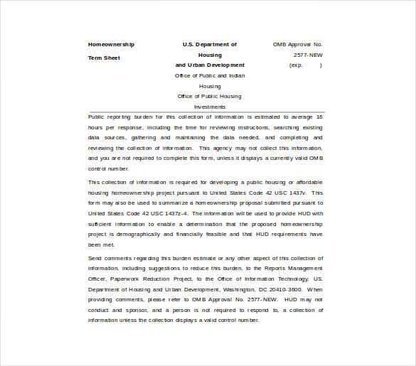 14+ Term Sheet Templates - Free Sample, Example, Format Download!