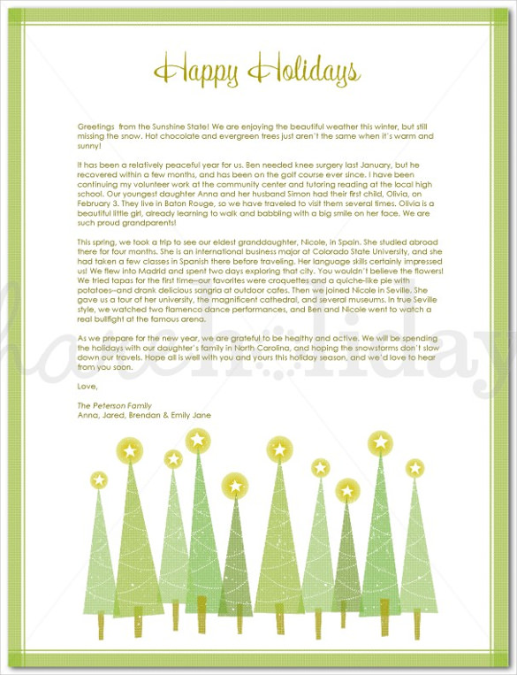 Holiday Letter Template – 14+ Free Word, PDF, PSD, Format Download