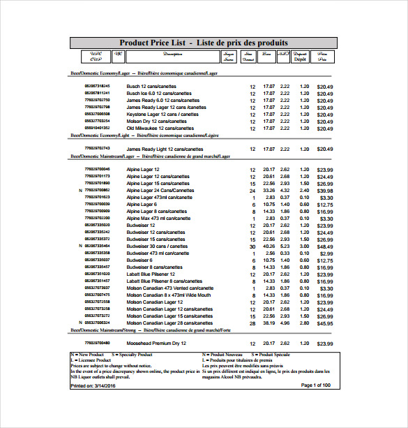 10+ Price Sheet Templates - Free Sample, Example, Format Download!
