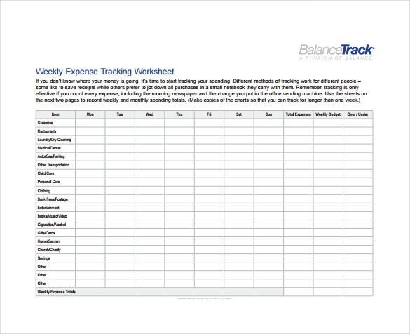 Expense Sheet Template Free Sheet Templates
